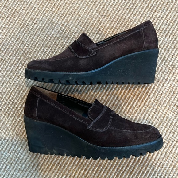 Paul Green | Shoes | Paul Green Munchen Brown Suede Wedge Loafer | Poshmark